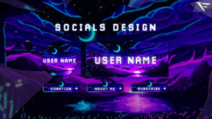 Night Sky Pixel Twitch Overlay for OBS – Retro Stream Aesthetic