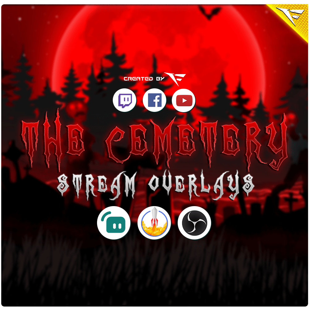 The Cemetery Stream Overlay Package – Horror Twitch Overlays for OBS ...