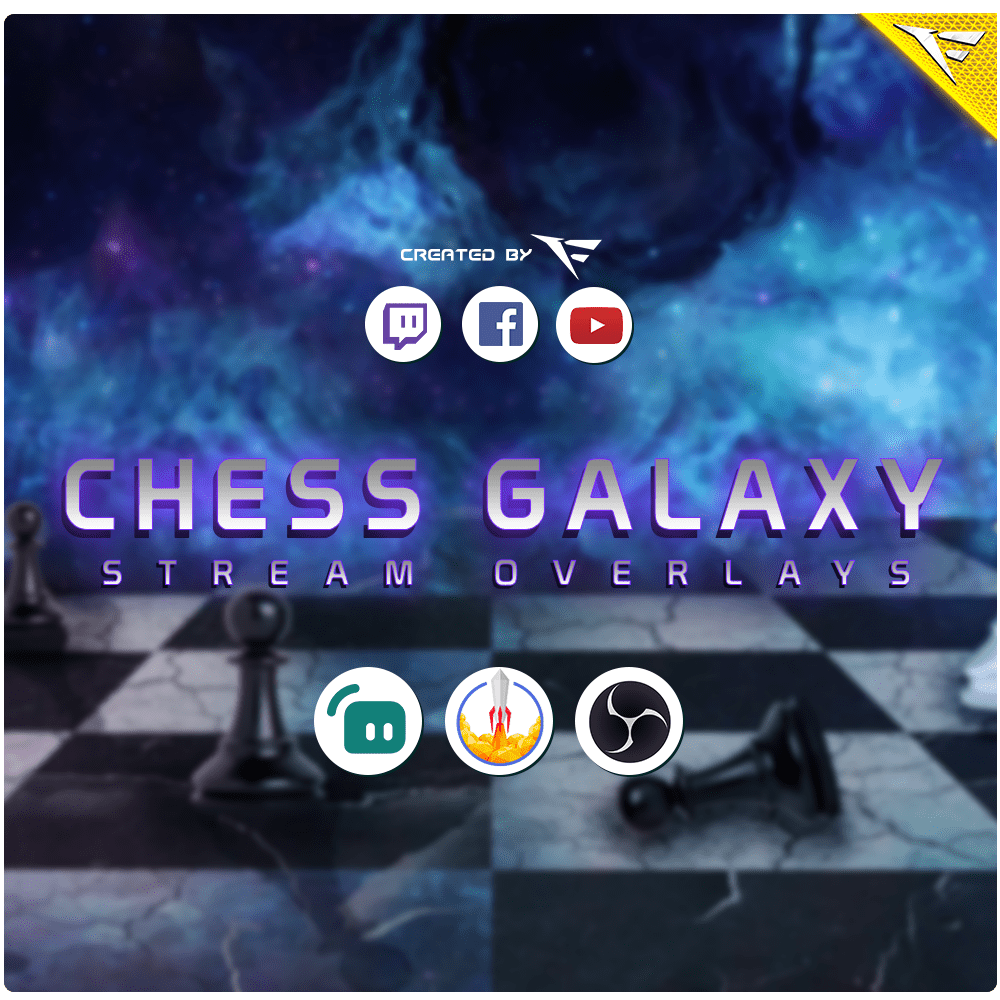 Chess Galaxy Stream Package – Futuristic Chess Overlay for Streamers