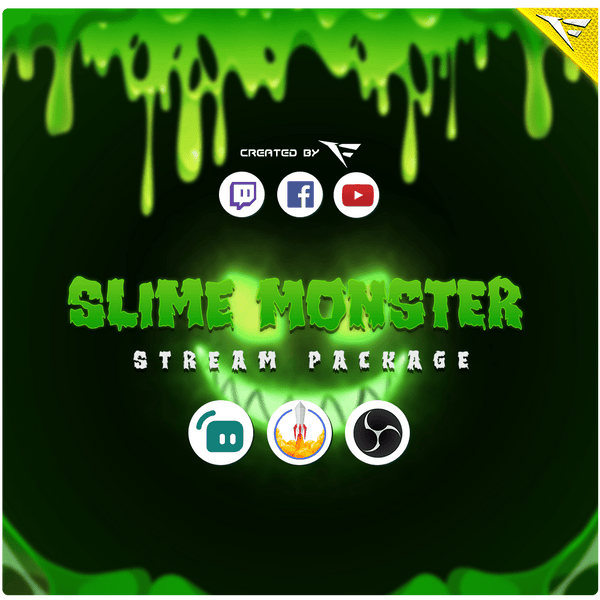 Slime Monster Stream Package – Gooey Twitch Overlays for OBS & Streamlabs