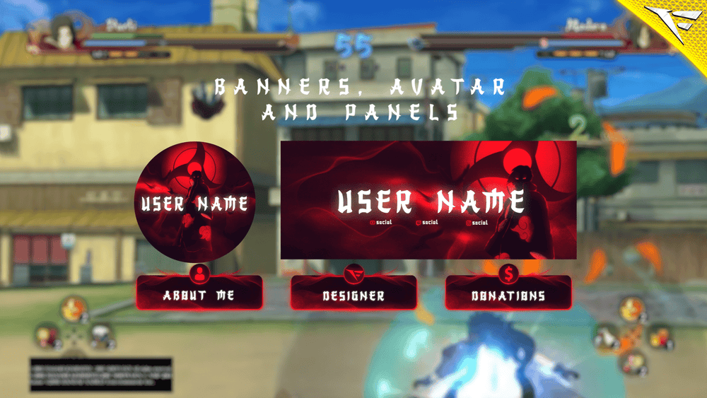 Itachi Twitch Overlay Package – Anime Stream Design | FragileGFX
